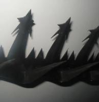 China Black Power Coated Galvanized Steel Bird Odm Anti Climb Security Spikes for sale