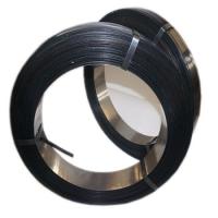 China 0.9*19mm Hoop Iron Sgcc Steel Packing Strips Black Color For Manual Packing for sale