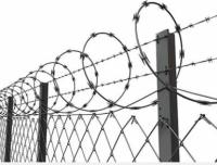 China 8 Ft X 50 Ft Chain Link Fabric Fencing With Razor Barbed Wire For High Level Security for sale