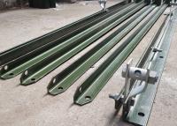 China Green Colored Fence Column Galvanised Star Pickets With Secure Barbed Wire for sale