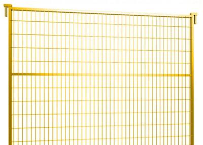 China Yellow Colored 1.8m Height Canada Standard Outdoor Construction Temporary Fence Panel for sale