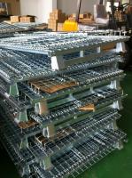 China Industrial Collapsible 500kg Metal Wire Mesh Basket with 1030x840x850mm Dimensions and Galvanized Finish for sale