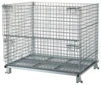 China Industrial Collapsible 500kg Metal Wire Mesh Basket with 1030x840x850mm Dimensions and Galvanized Finish for sale
