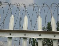 China W Profile Hot Dipped Galvanized Palisade Fence 2400hx2300l For Cell Tower for sale
