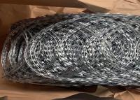 China 500mm Coil Diameter Flat Rape Coils Razor Wire To Security Fence for sale