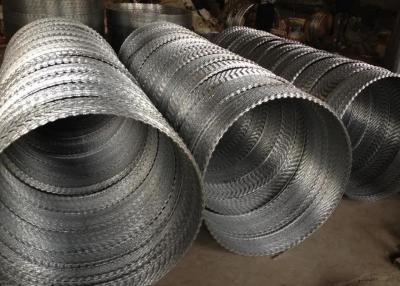 China Hot Dipped Galvanized Concertina Razor Barbed Wire - 2.5mm Wire Diameter, 450-980mm Coil Sizes for sale