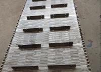 China Stainless Steel Perforated Plate Conveyor Belt 25.4-125mm Pitch with 5-20mm Cross Rods for Heat Treatment Applications for sale