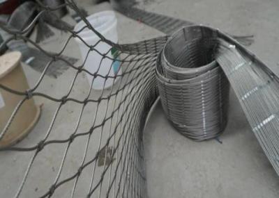 China 7x19 Stainless Steel Wire Rope Mesh with 25mm Width and 150mm Height for Stairway Balustrades for sale