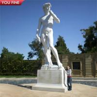 China Factory High Quality Life Size Western Greek Figure Muscle Man Marble Statue for sale