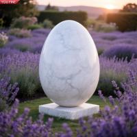 China Park Decor Outdoor Marble Egg Sculpture for sale