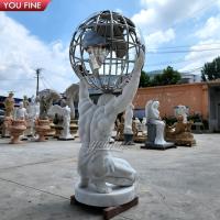 China Famous Hand Carved Natural Stone Atlas Marble Sculpture for sale