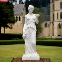 China Famous Hand Carved Life Size Marble Statue of Hebe for sale
