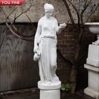 China Famous Hand Carved Life Size Marble Statue of Hebe for sale