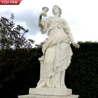 China Outdoor Garden Stone Exquisite Goddess Marble Sculpture Human Size for sale
