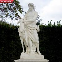 China Outdoor Garden Stone Exquisite Goddess Marble Sculpture Human Size for sale
