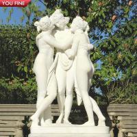 China Outdoor Garden Stone Exquisite Goddess Marble Sculpture Human Size for sale