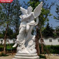 China Outdoor Garden Stone Exquisite Goddess Marble Sculpture Human Size for sale
