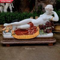 China Life Size Color Figure Statue for Outdoor Garden Marble Lady Sculpture Stone for sale