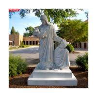 China Classical Hand Carved Marble Mother Teresa Marble Sculpture for sale