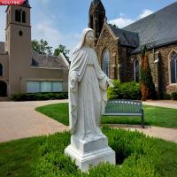 China Classical Hand Carved Marble Mother Teresa Marble Sculpture for sale