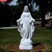 China Classical Hand Carved Marble Mother Teresa Marble Sculpture for sale