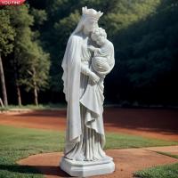 China Classical Hand Carved Marble Mother Teresa Marble Sculpture for sale