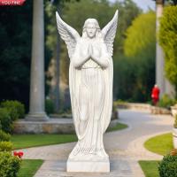 China Factory Ornament Famous Marble Large Guardian Angel Statue Sculpture for sale