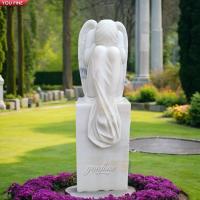 China Factory Ornament Famous Marble Large Guardian Angel Statue Sculpture for sale