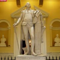 China Life Size Marble George Washington Presidential Sculpture for sale