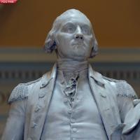 China Life Size Marble George Washington Presidential Sculpture for sale