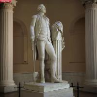 China Life Size Marble George Washington Presidential Sculpture for sale