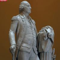China Life Size Marble George Washington Presidential Sculpture for sale