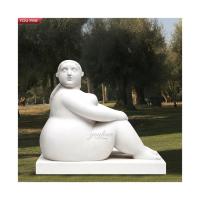 China Outdoor Decoration Marble Fat Lady Statue for Sale for sale