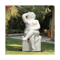 China Outdoor Decoration Marble Fat Lady Statue for Sale for sale