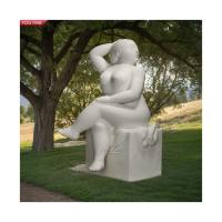 China Outdoor Decoration Marble Fat Lady Statue for Sale for sale