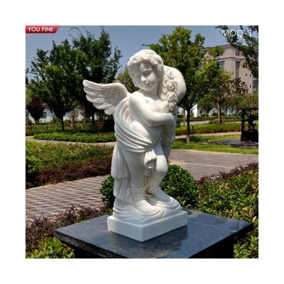 China Outdoor Garden Marble Angel Child Statue Sculpture for sale