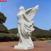 China Custom Europe Marble Angel Garden Stone Statue for sale