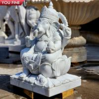 China Classic Hand Carved Geneisha Hindu God Statue Marble for sale
