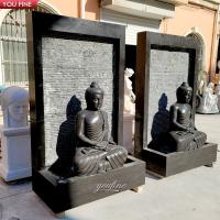 China Custom Hand Carved Hot Sale Marble Buddha Sculpture Water Fountain for sale