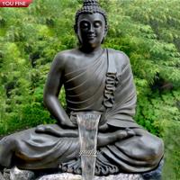 China Custom Hand Carved Hot Sale Marble Buddha Sculpture Water Fountain for sale