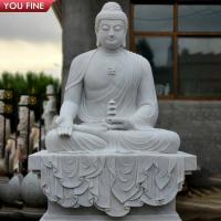 China Outdoor Garden Decoration White Marble Buddha Statue for sale