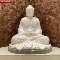 China Outdoor Natural Stone White Buddha Statue Large Marble for Sale for sale