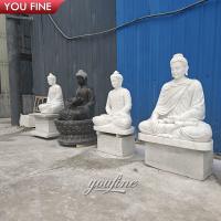 China Outdoor Natural Stone White Buddha Statue Large Marble for Sale for sale