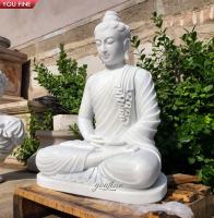 China Outdoor Natural Stone White Buddha Statue Large Marble for Sale for sale