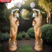 China Home Decor Marble Lady Statue with Lamp for sale