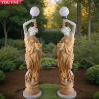 China Home Decor Marble Lady Statue with Lamp for sale