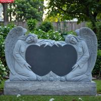 China Angel Heart Monument Tombstone Double Heart Headstone for sale