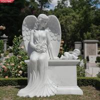 China Angel Heart Monument Tombstone Double Heart Headstone for sale
