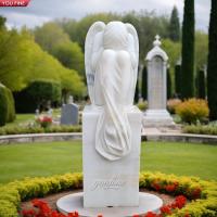 China Life Size Western Angel Marble Sculpture for sale
