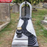 China Hand Carved Marble Memorial Black Tombstones and Monuments for Sale for sale